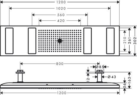 AXOR - AXOR ShowerSolutions ShowerHeaven 1200 / 300 4jet sans éclairage ...