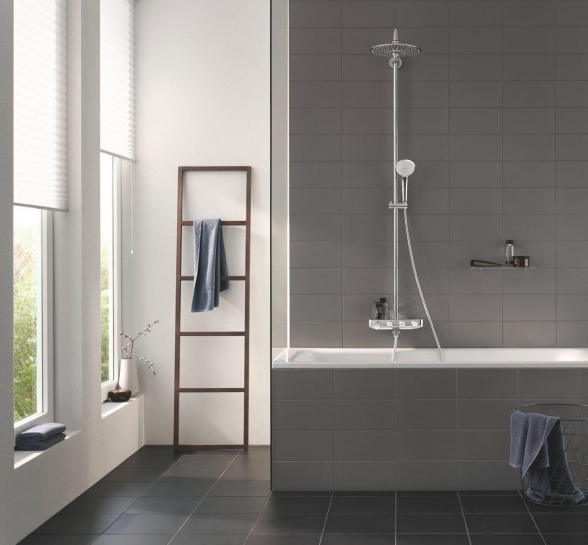 GROHE - Colonne de douche avec thermostatique Bain/Douche Euphoria SmartControl System Chromé ...