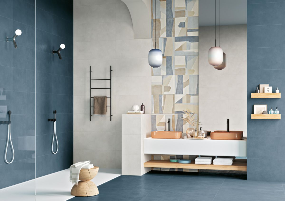 NAXOS - Grès cérame Naxos Chromatica area lago naturel rectifié 40 x 100 cm 0129361 | Cedeo