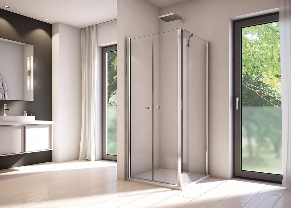 RONAL - Paroi de douche porte battante (saloon) ouverture intérieure et ...
