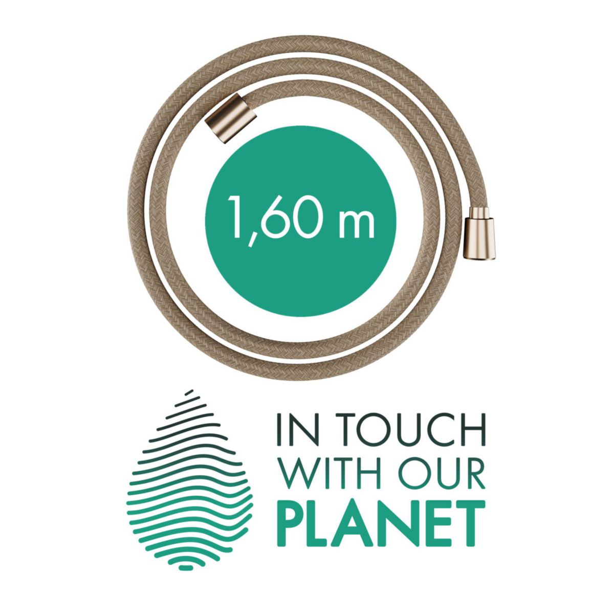 HANSGROHE - Flexible de douche Designflex textile 1,60 m, Bronze brossé ...