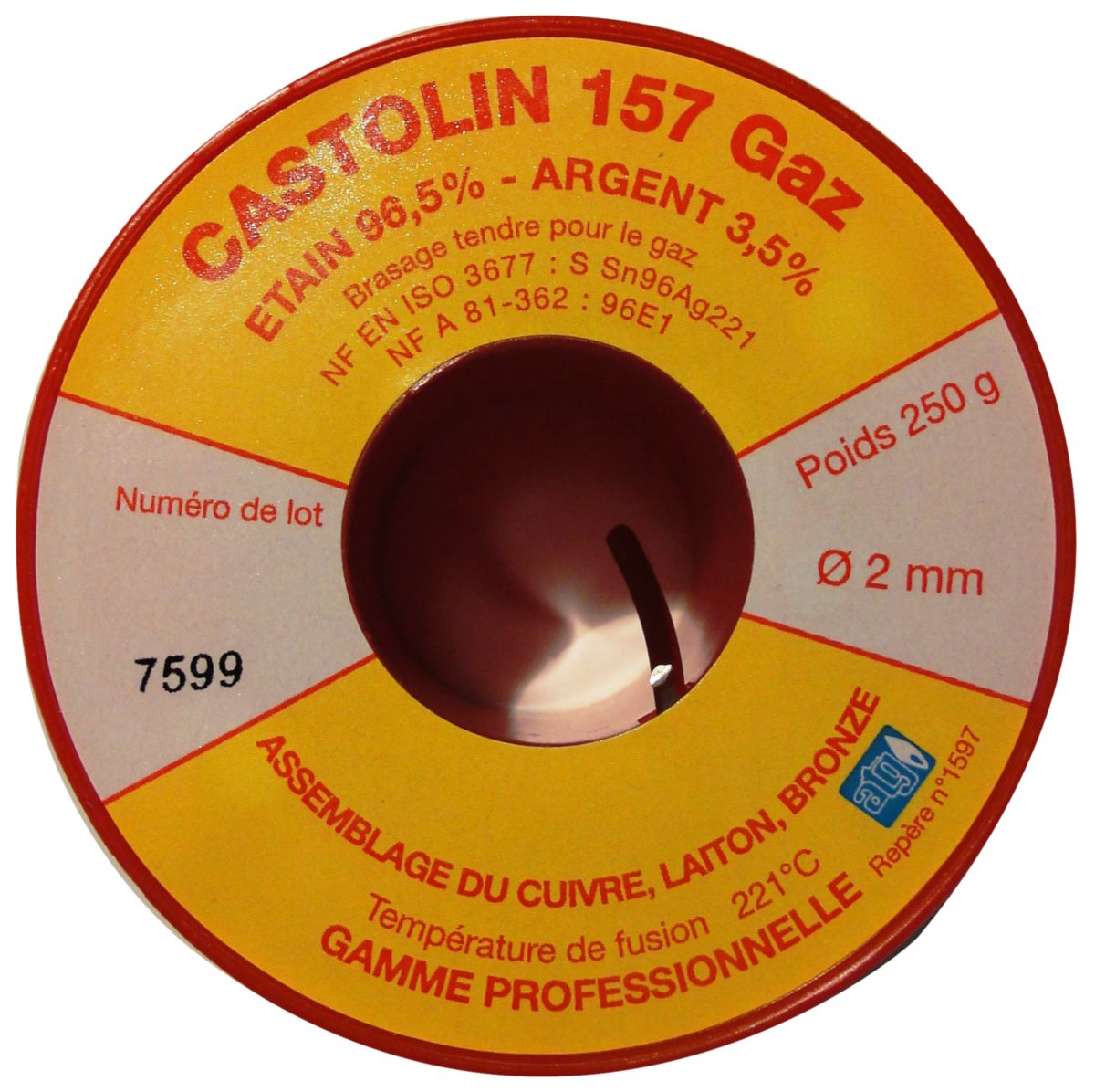 CASTOLIN EUTECTIC - Bobine de fil 157 brasage tendre étain/argent 3,5% ...