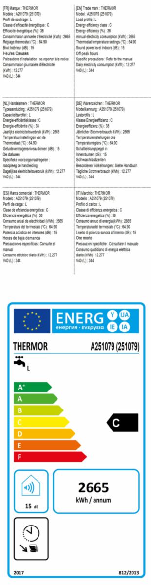 THERMOR - Chauffe-eau électrique Duralis stéatite ACI Hybride 200L ...