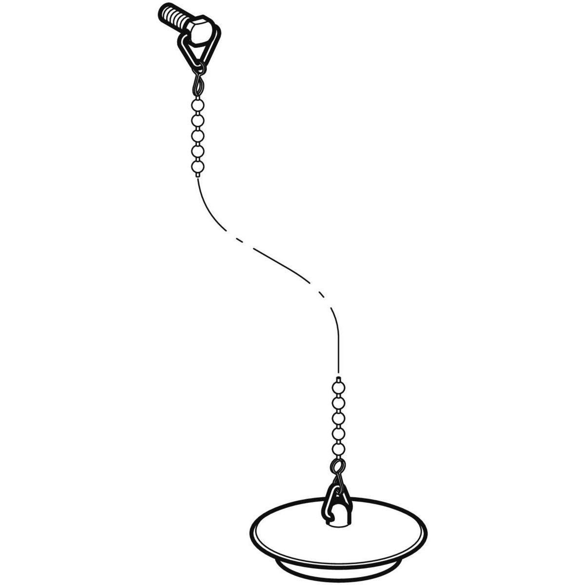 GEBERIT - Bouchon de bonde Geberit avec chaîne | Cedeo