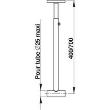 PRESTO - Tendeur inox pour rideau de douche réf. 60624 | Cedeo