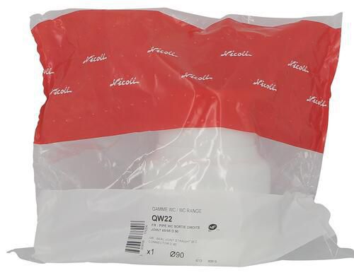NICOLL - Sortie droite diamètre 90 mm 65 / 95 réf. QW22 | Cedeo