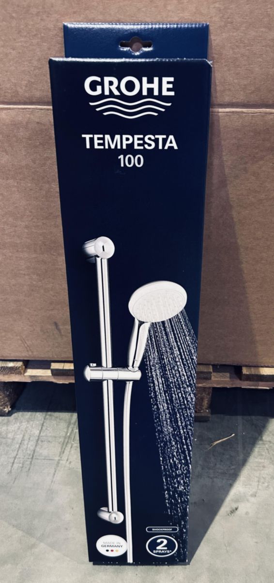GROHE - Ensemble de douche 2 jets avec barre Tempesta 100 Chromé ...