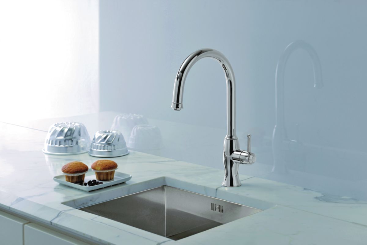 CRISTINA - Evier retro Canova chrome réf. KA51551 | Cedeo