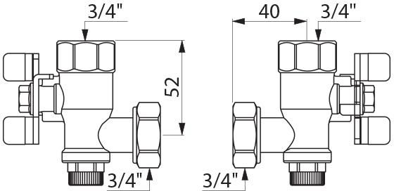 DELABIE - Vannes d'arrêt d'équerre Premix à boisseau sphérique chromées ...