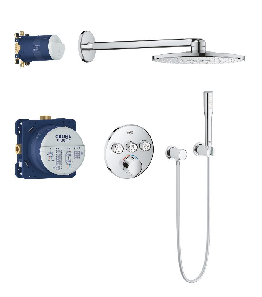 GROHE - Set de douche SmartControl Chromé 34709000 | Cedeo