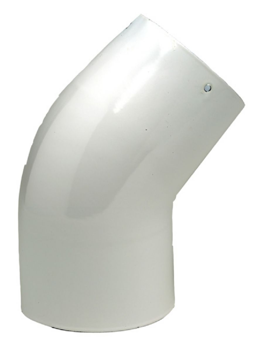 TEN - Coude émaillé blanc brillant 45° D 153 réf. 312146 | Cedeo