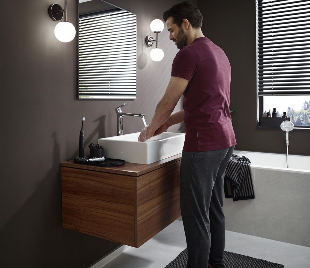 HANSGROHE - Mitigeur surélevé METRIS 260 mm pour vasque libre, chromé ...