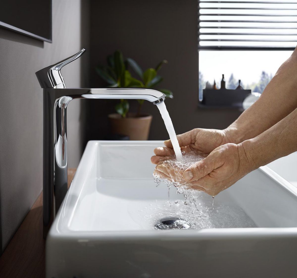 HANSGROHE - Mitigeur surélevé METRIS 260 mm pour vasque libre, chromé ...