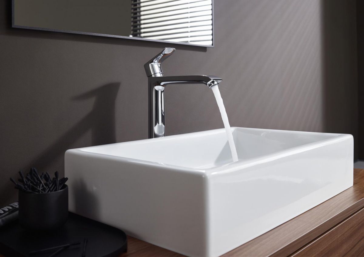 HANSGROHE - Mitigeur surélevé METRIS 260 mm pour vasque libre, chromé ...