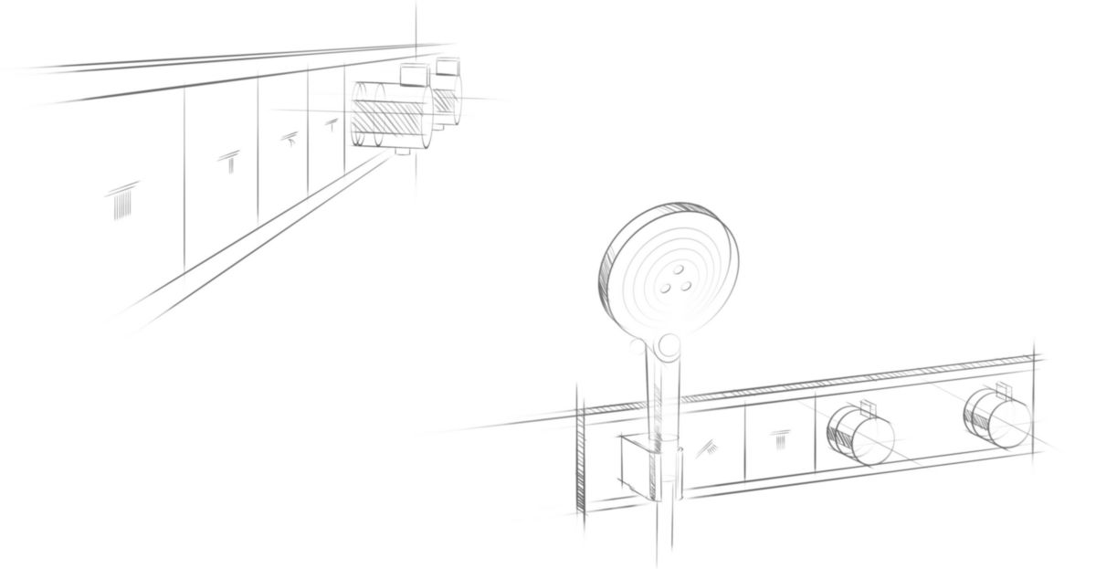 HANSGROHE - Module thermostatique HG RainSelect encastré avec 4 ...