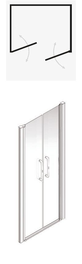 AKW INTERNATIONAL - Paroi de douche Larenco portes Saloon niche 1000mm ...