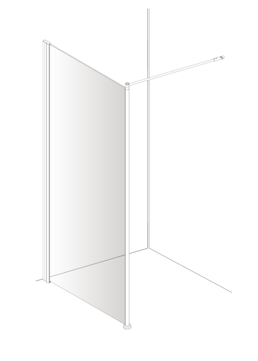 AKW INTERNATIONAL - Pare-douche Level Best pleine hauteur verre Securit ...