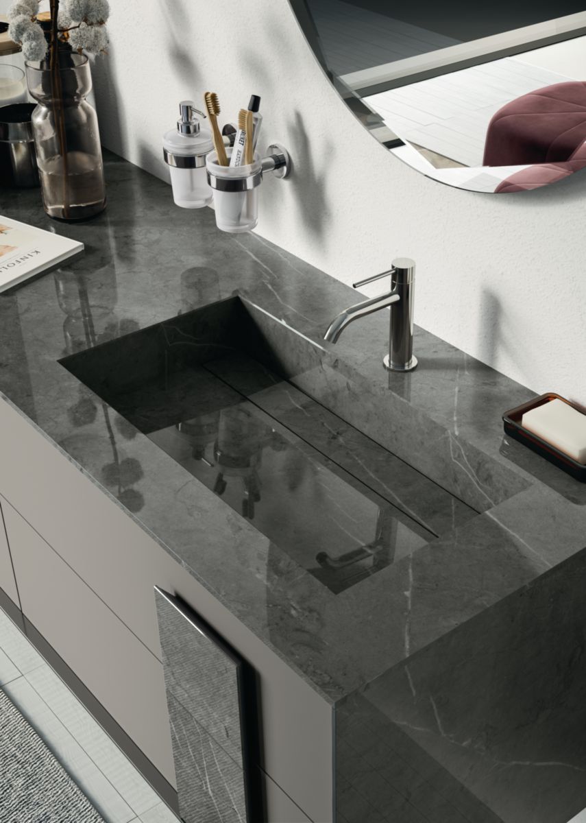 INDA FRANCE - Plan vasque Qamar - droite - évacuation avec rainure ...