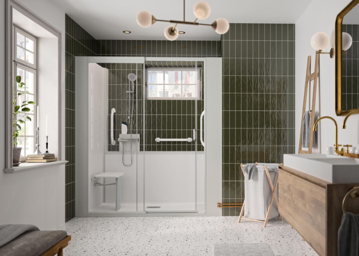 KINEDO DOUCHE - Kinemagic Sérénité+ 170x80 niche, version mixte, porte ...