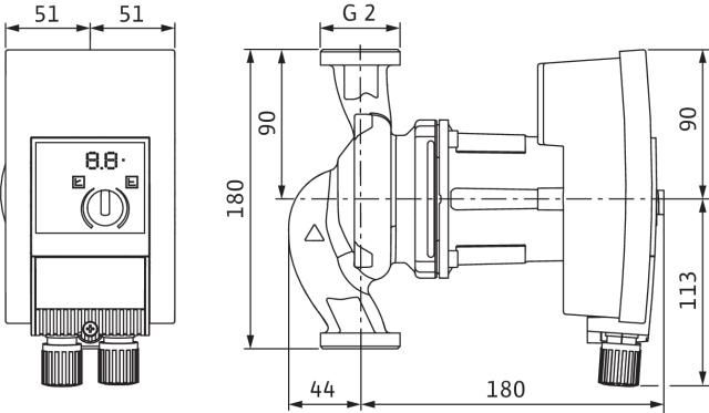 WILO - Circulateur collectif chauffage haut rendement Yonos Maxo 30 / 0,5 - 10 Réf 2120643 | Cedeo