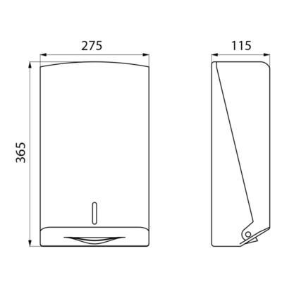 DELABIE - Distributeur d'essuie-mains enchevêtrés ABS blanc réf. 6603D ...