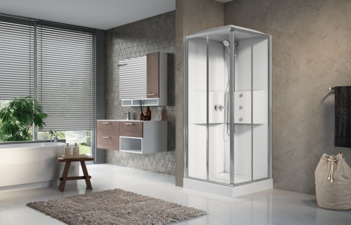 NOVELLINI - Cabine de douche standard Media 20 A 80x80 mitigeur ...
