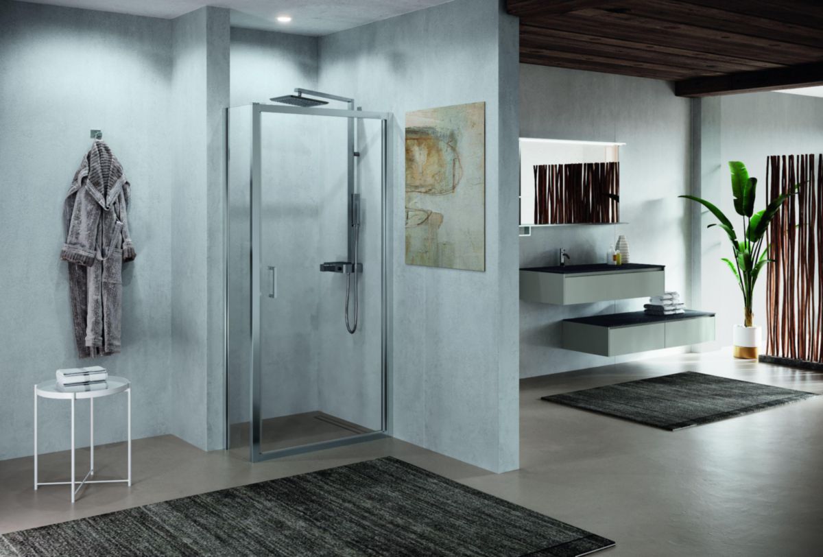 NOVELLINI - Porte de douche pivotante Zephyros 2.0 G 76 extensibilité ...