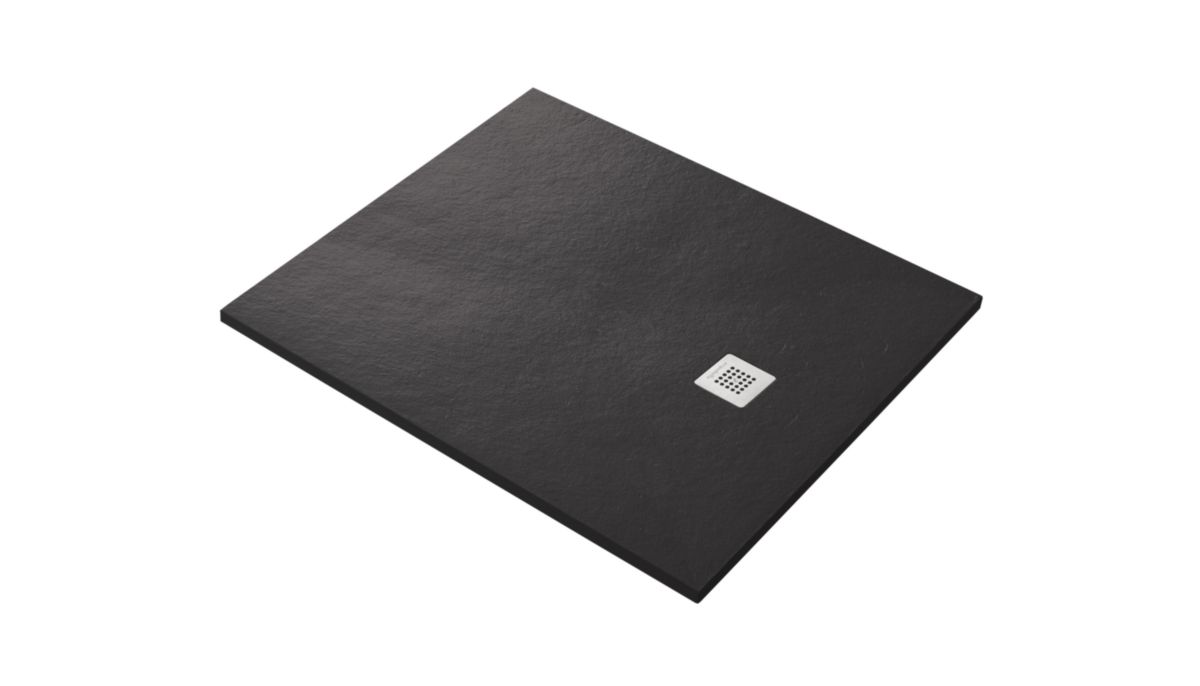 ACQUABELLA CONSTRUPLAS - RECEVEUR BASE SLATE 70 NEGRO (100x70). Bonde ...