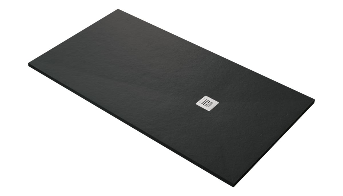 ACQUABELLA CONSTRUPLAS - RECEVEUR BASE SLATE 80 NEGRO (140x80). Bonde ...