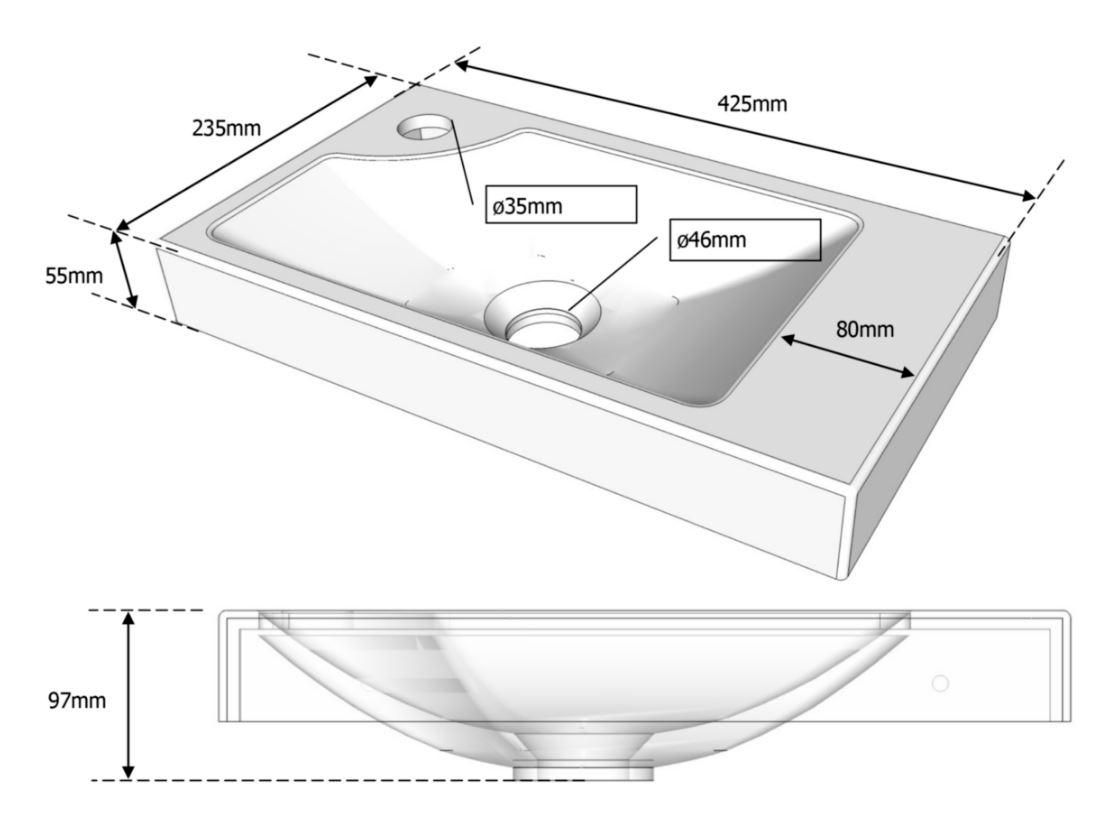 ALTERNA - Ensemble Alterna Piccolo 2 lave-main en céramique + meuble ...