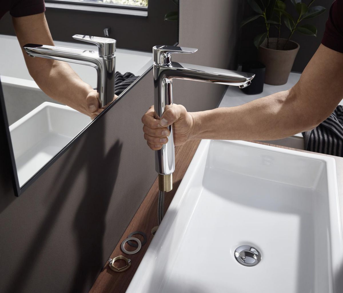 HANSGROHE - Mitigeur de lavabo Talis E 240 sans tirette ni vidage Réf ...