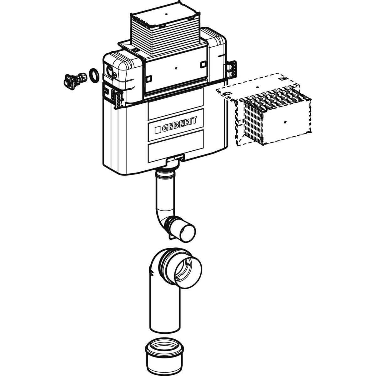 GEBERIT - Réservoir à encastrer Geberit Omega 12 cm, 6 / 3 litres ...