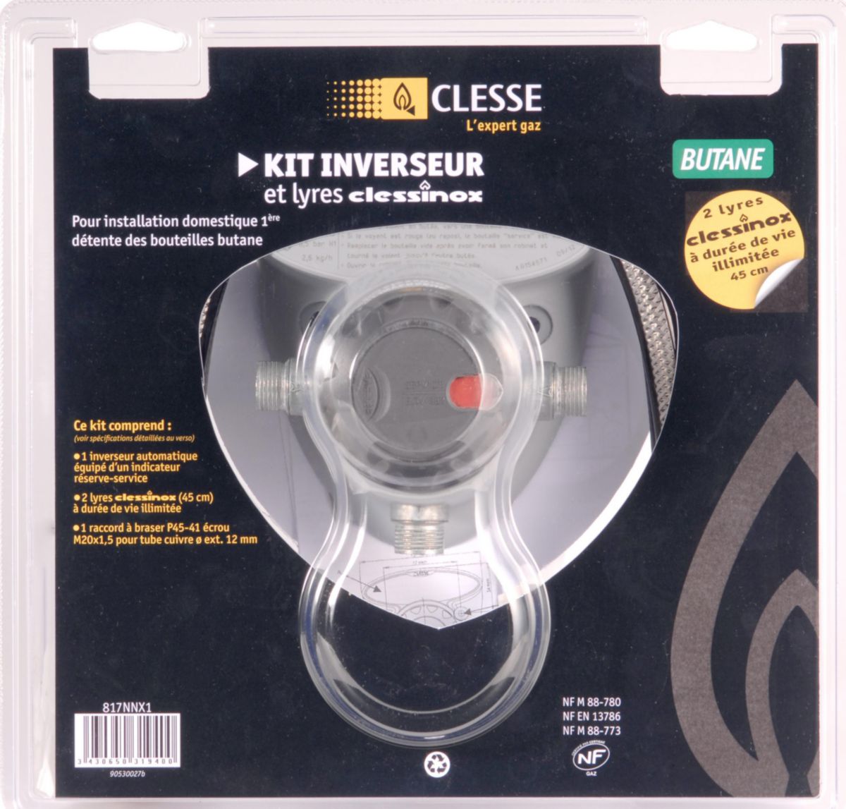 CLESSE - Inverseur automatique avec lyres en élastomère KIT 175B Butane ...