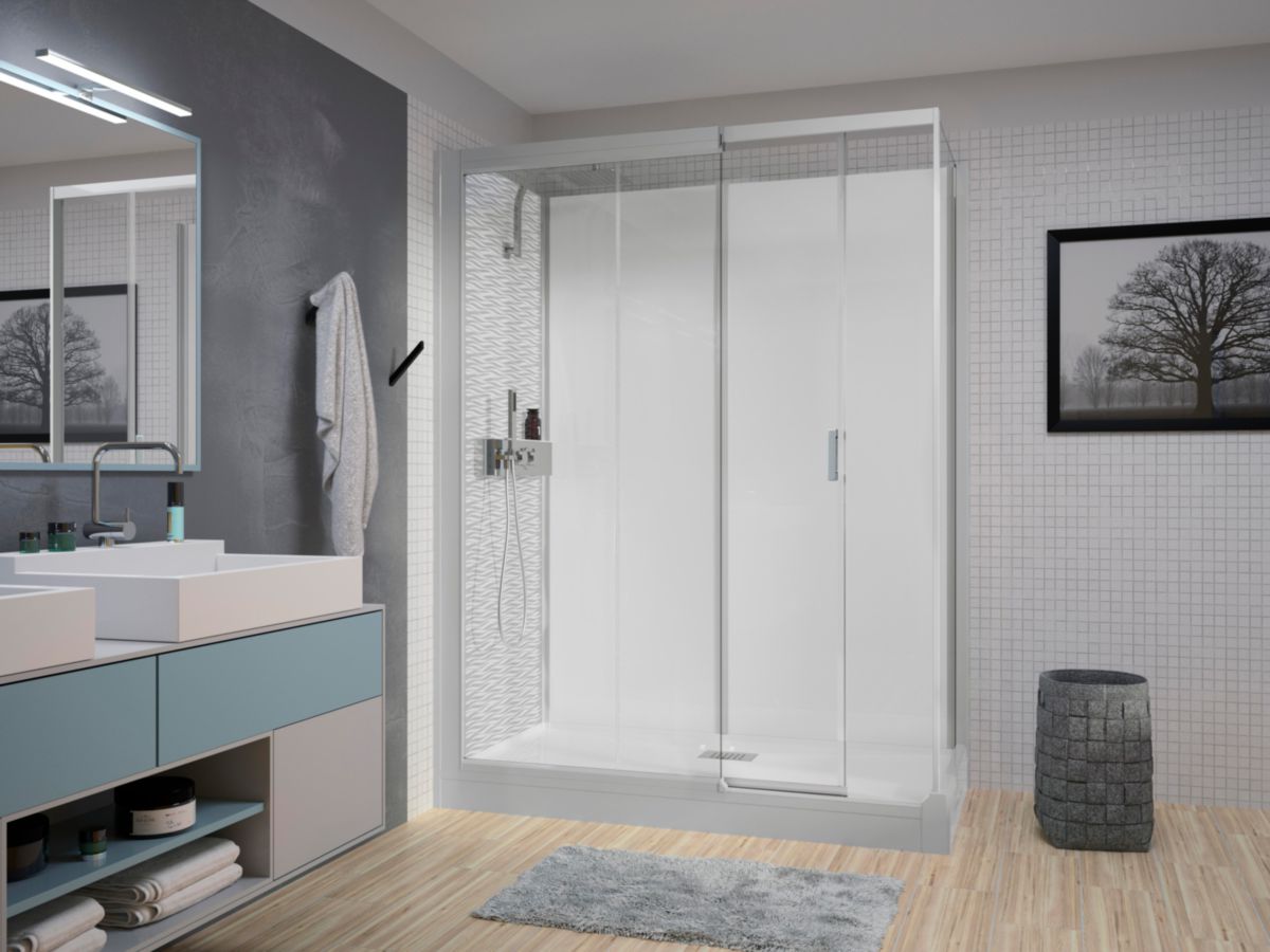 KINEDO DOUCHE - Kinemagic Design 120X80 angle, version haute, porte ...