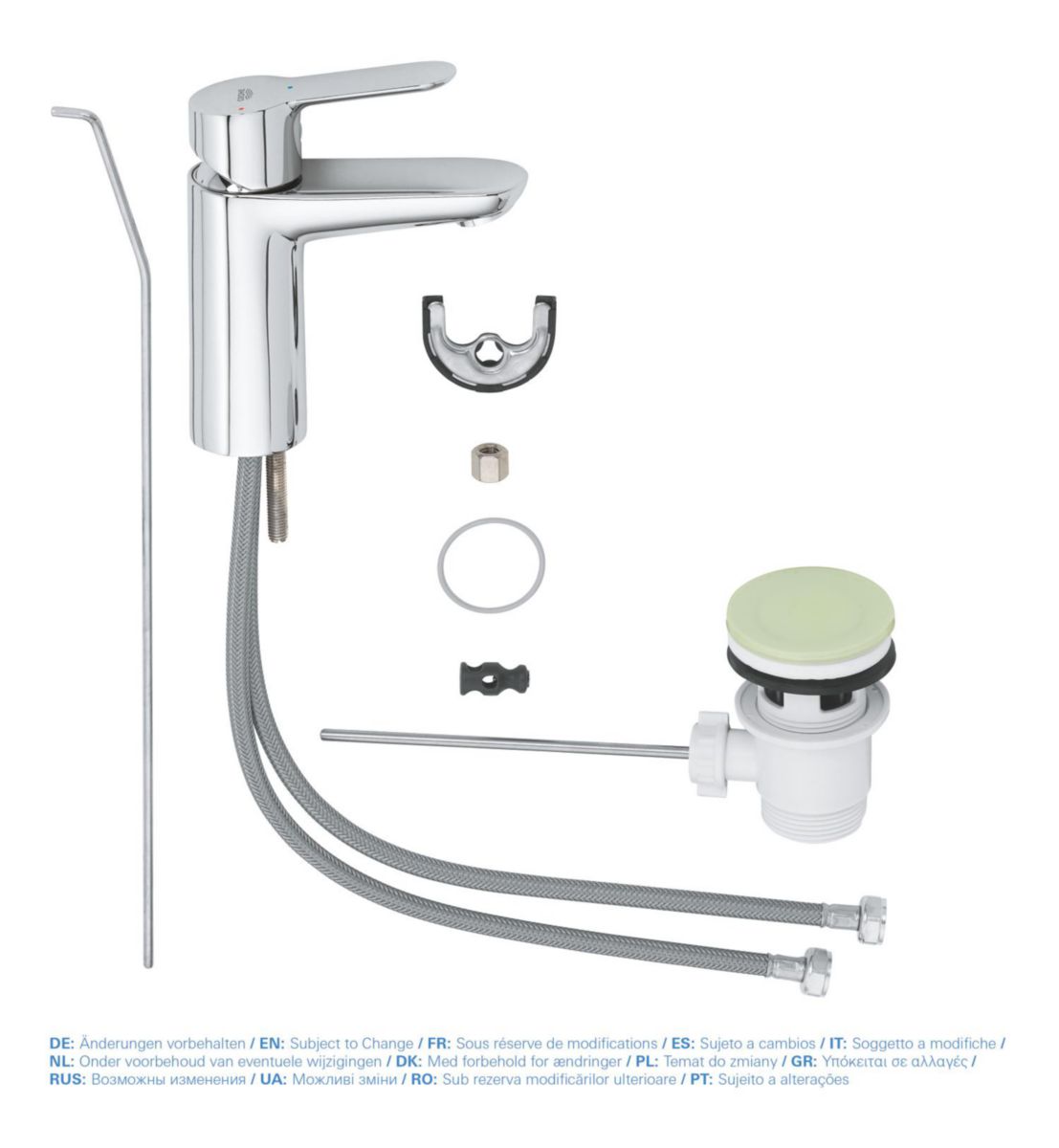 GROHE - Mitigeur lavabo Taille S BauEdge Chromé 23559000 | Cedeo