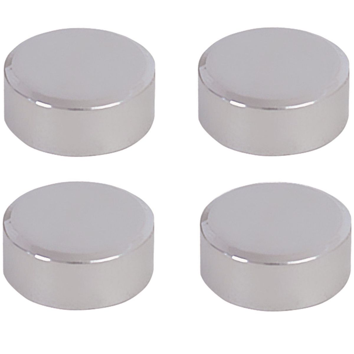 ALTERNA - Jeu de 4 fixations miroirs Alterna rondes finition Chrome | Cedeo