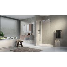 NOVELLINI - Paroi de douche LUNES H 90 cm extensible 87 cm à 88,5 cm ...