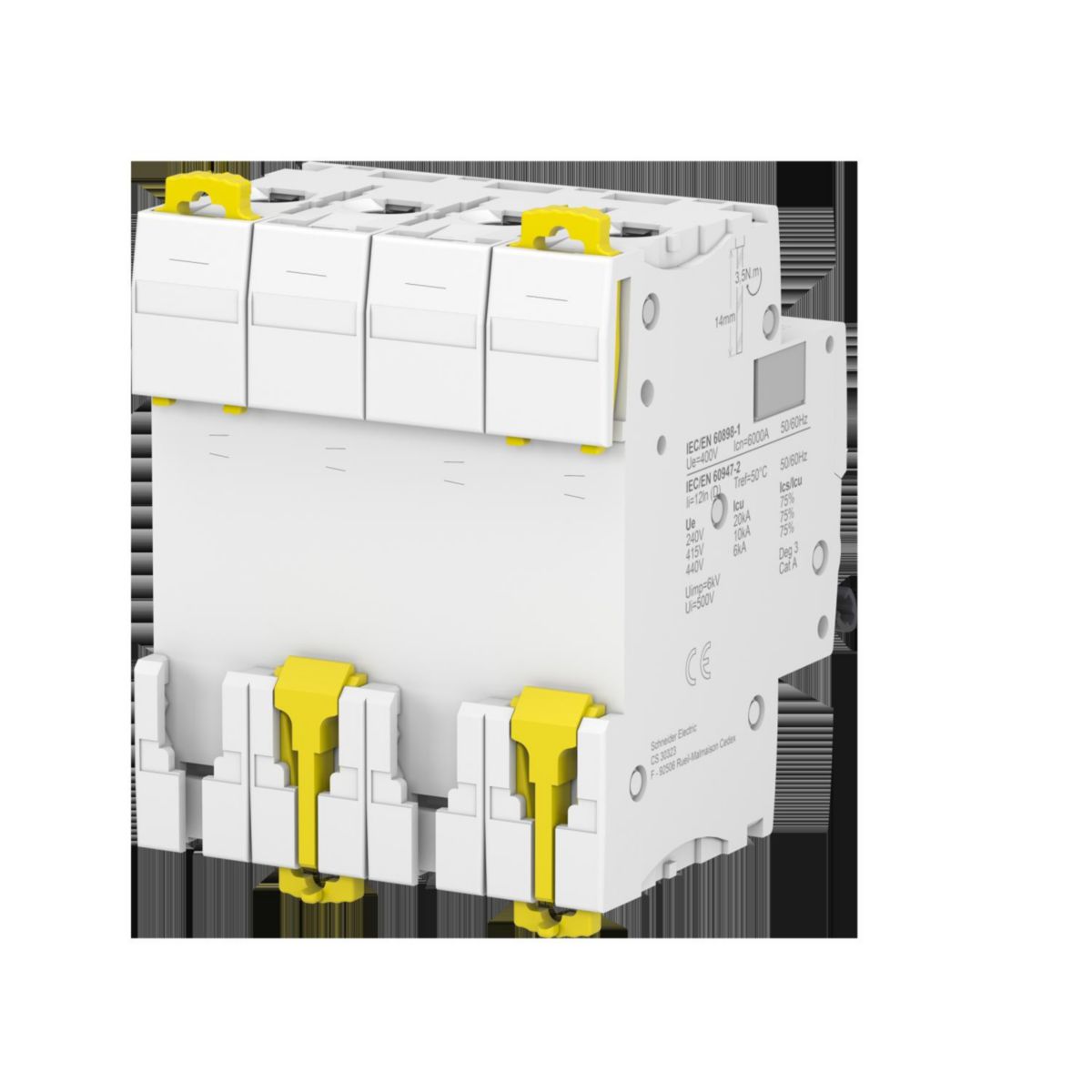 SCHNEIDER ELECTRIC - ACTI9 disjoncteur ic60N 4P 40A COURBE D Réf A9F75440 | Cedeo