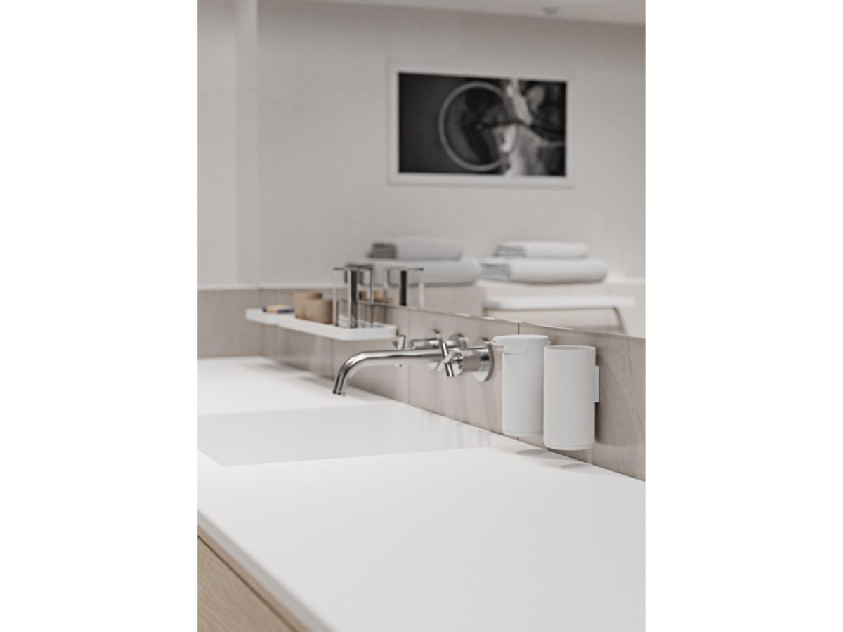 ZONE DENMARK - Gobelet brosse à dents mural Rim 13.6 cm Blanc Réf. 14491 | Cedeo