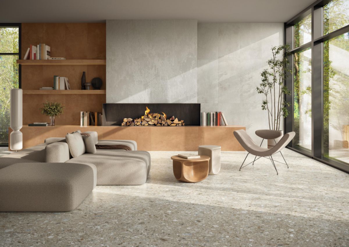 CENTURY - Grès cérame Century Reaction reflex damask naturel rectifié ...