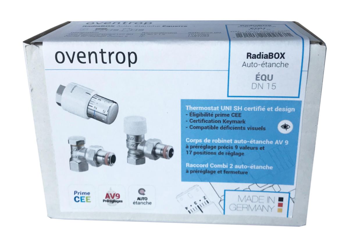 OVENTROP - Ensemble thermostatique AV9 auto-étanche RadiaBox 15x21 Réf ...