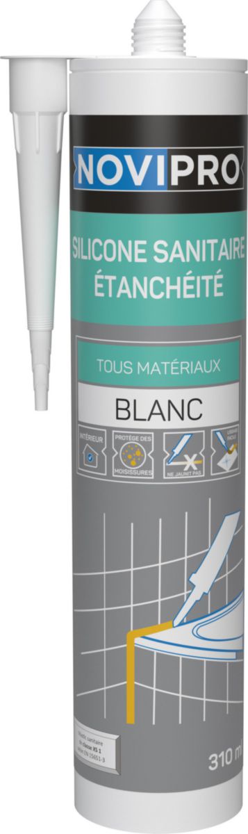 NOVIPRO - Mastic silicone sanitaire blanc 310 ml Novipro | Cedeo
