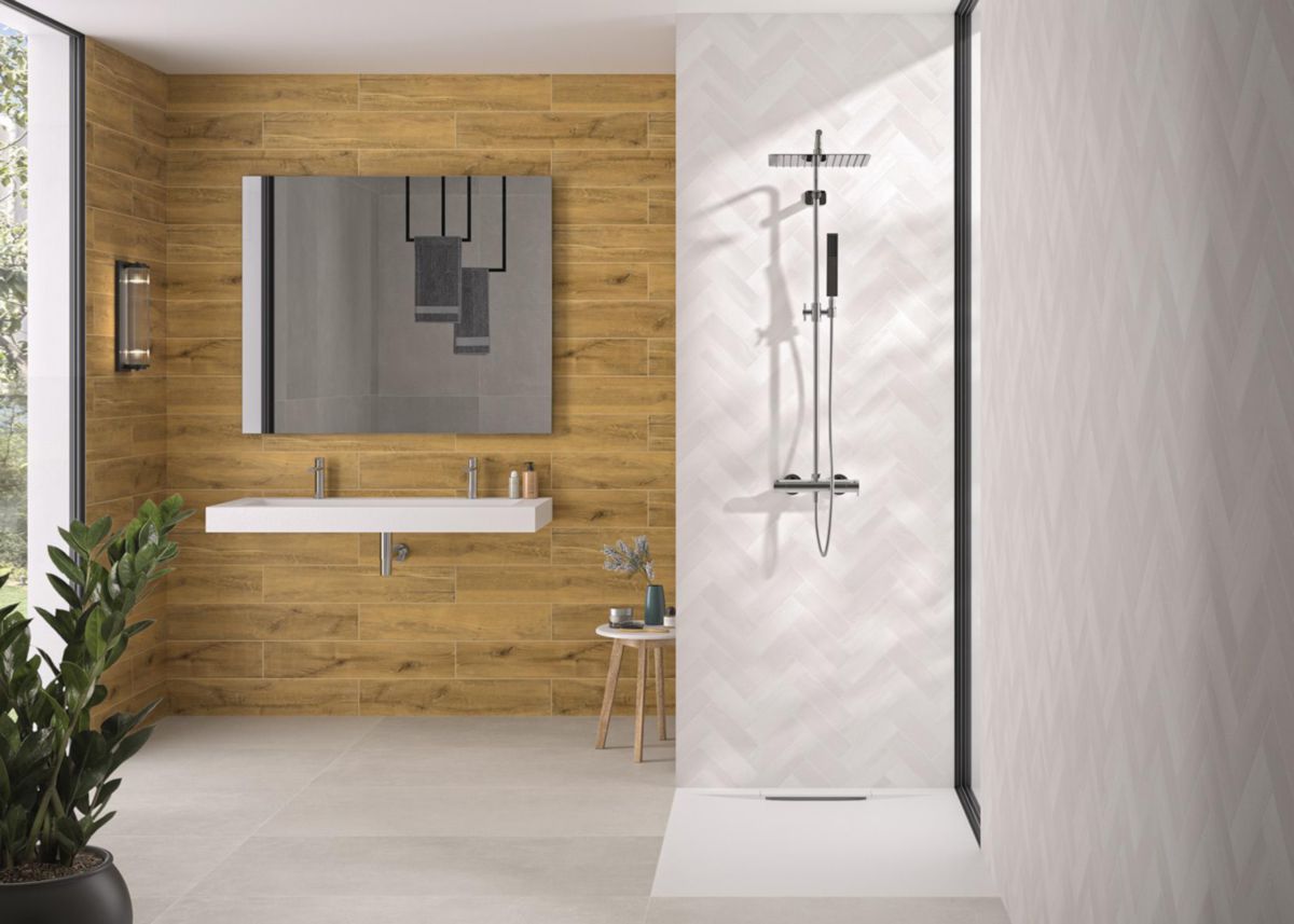 KINEDO DOUCHE - Panneau mural Kinewall Design 3 mm 100x250 zellige ...