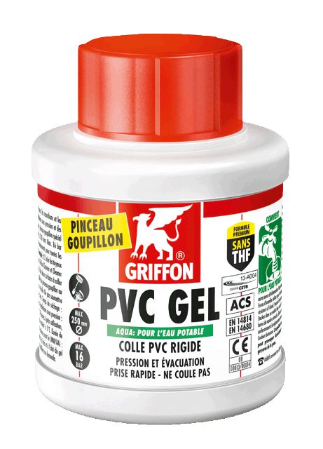 GRIFFON - Colle PVC gel Aqua AV/PINC 250ml | Cedeo
