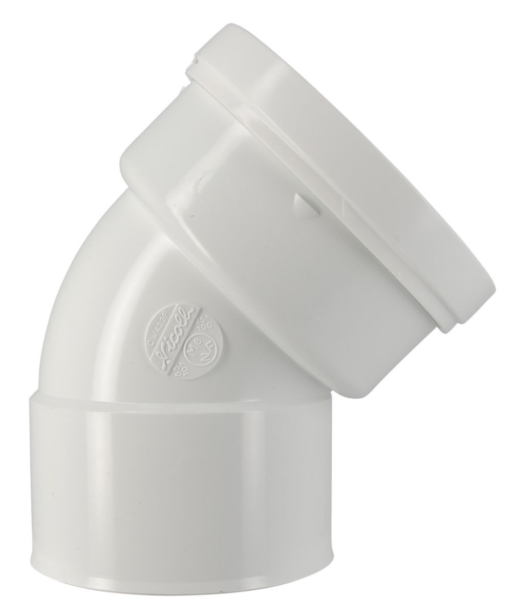 NICOLL - Pipe courte femelle de WC diamètre 85 / 107 mm réf. CW433F | Cedeo