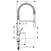 HANSGROHE - Mitigeur cuisine CENTO XXL avec douchette extractible réf ...