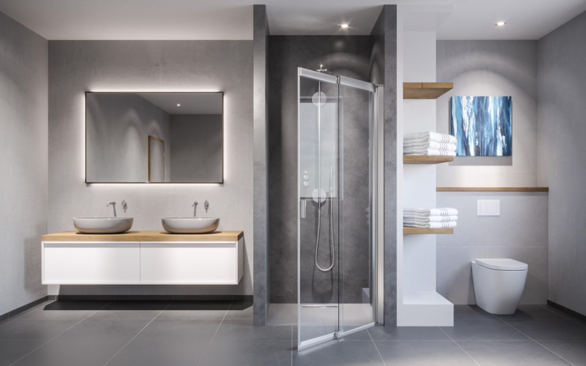 ROTH - Paroi de douche MELINA SPACE porte coulissante pendulaire 2 ...