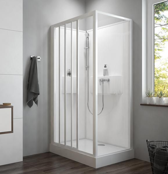 LEDA - CABINE DE DOUCHE INTEGRALE PRETE A MONTER IZIBOX 2 COULISSANTE ...