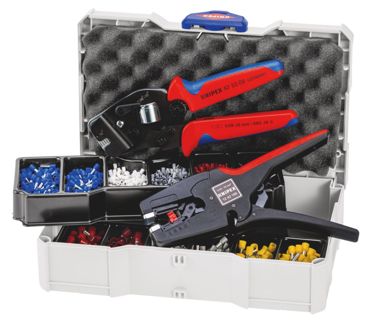 KNIPEX - Coffret de sertissage TANOS MINI-systainer® avec 2 plateaux en plastique empilables d ...
