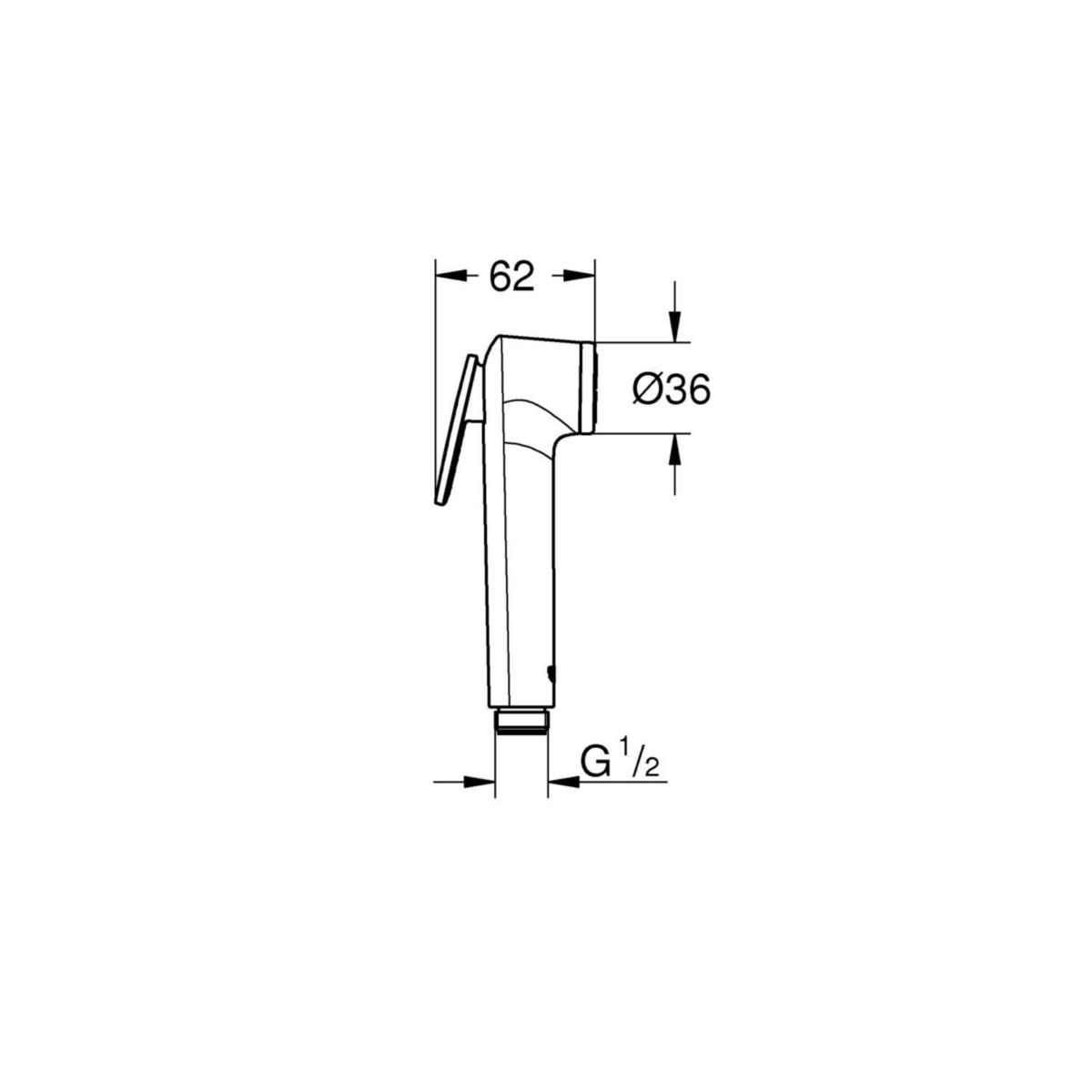GROHE - Douchette intime Tempesta-F Spray 30 Support de douche mural 1 ...